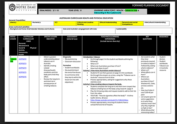 Forward Planning Document | Sepep